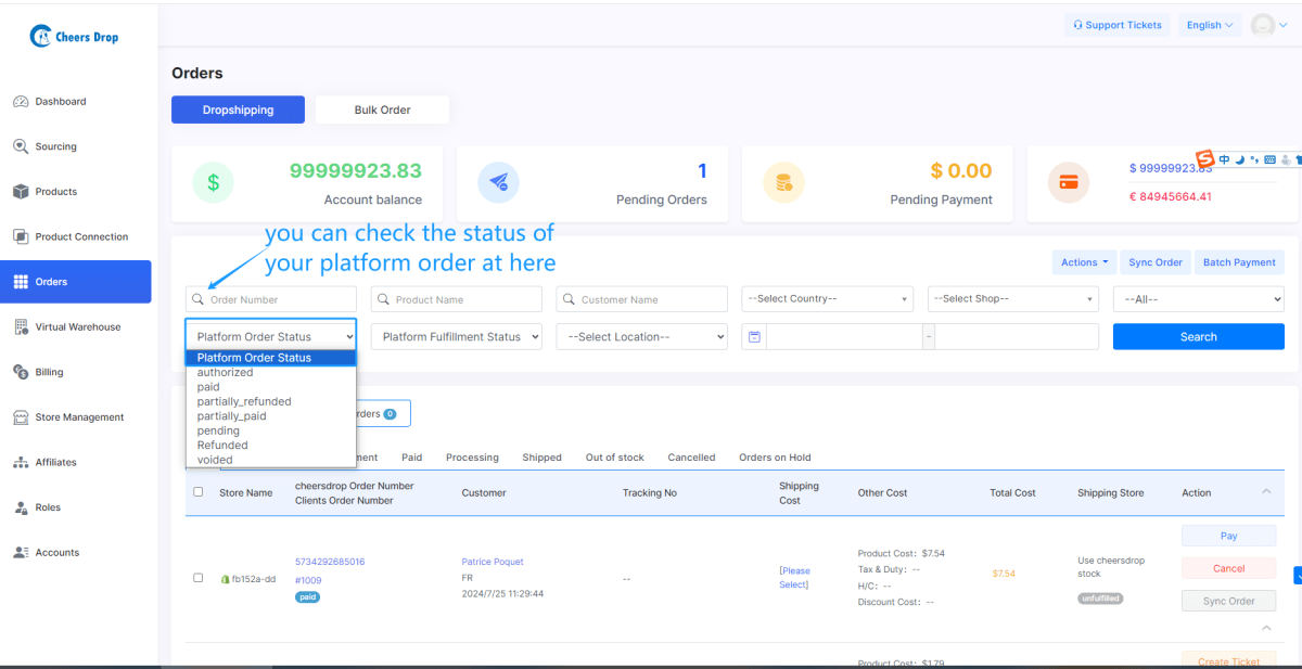 Quick Guide - Cheers Drop